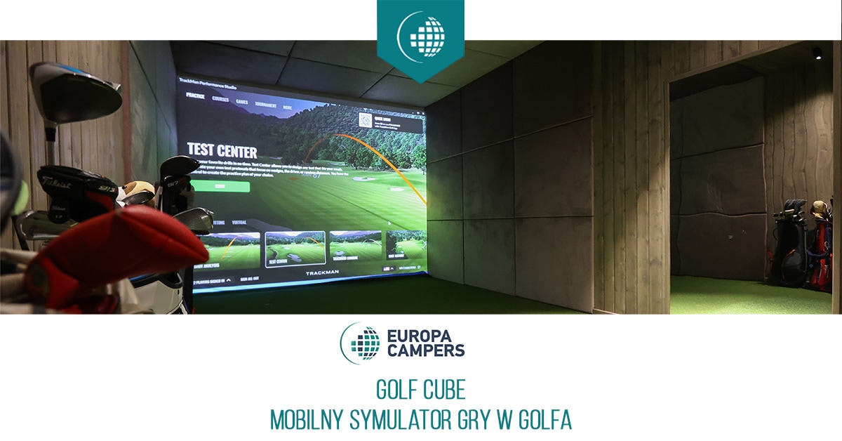 Golf Cube. Mobilny symulator gry | Europa Campers